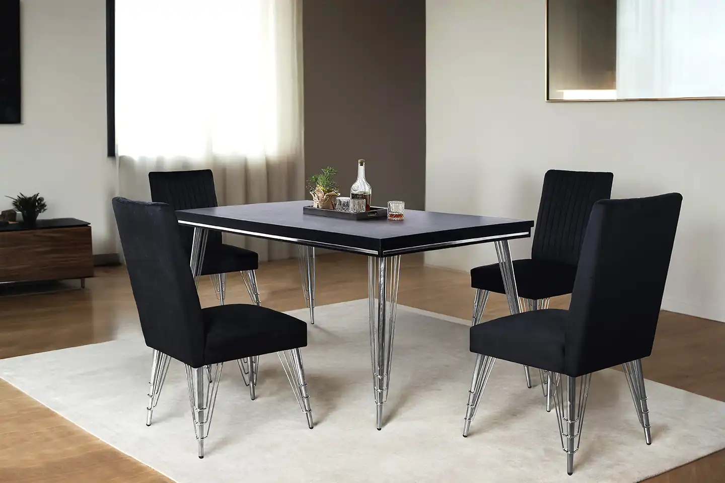 Ava Dining Collection | Modern Black Dining by New Classic